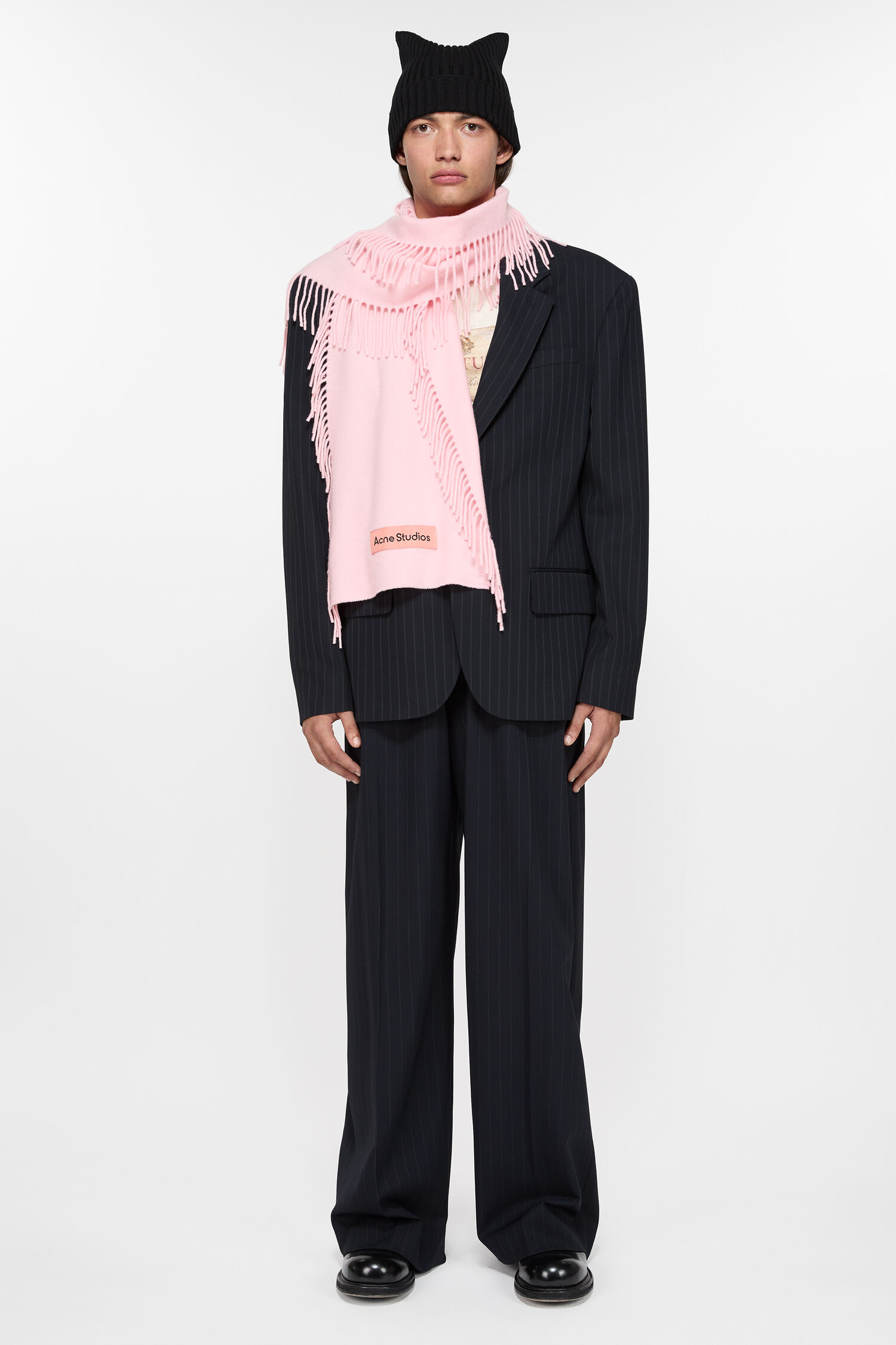 Acne Studios - Fringe wool scarf - Pink
