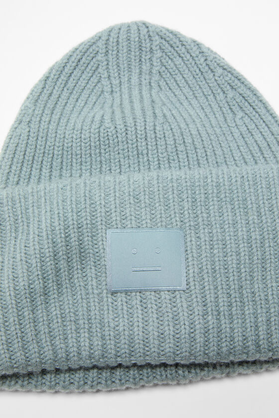 Acne Studios - Large face logo beanie - Dusty blue