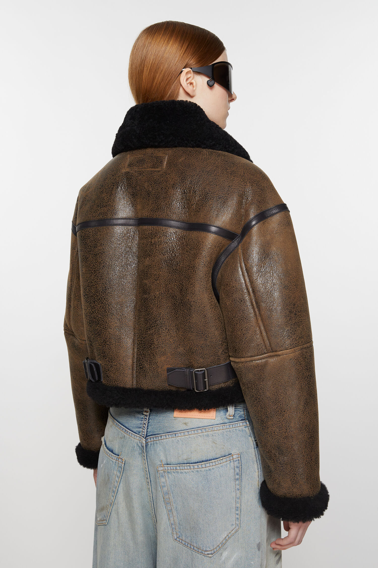 Acne Studios - Shearling jacket - Dark brown/black