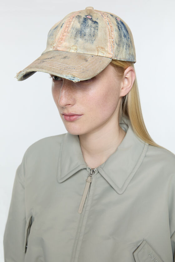Acne Studios - Cap coated denim - Dirty blue/aqua blue