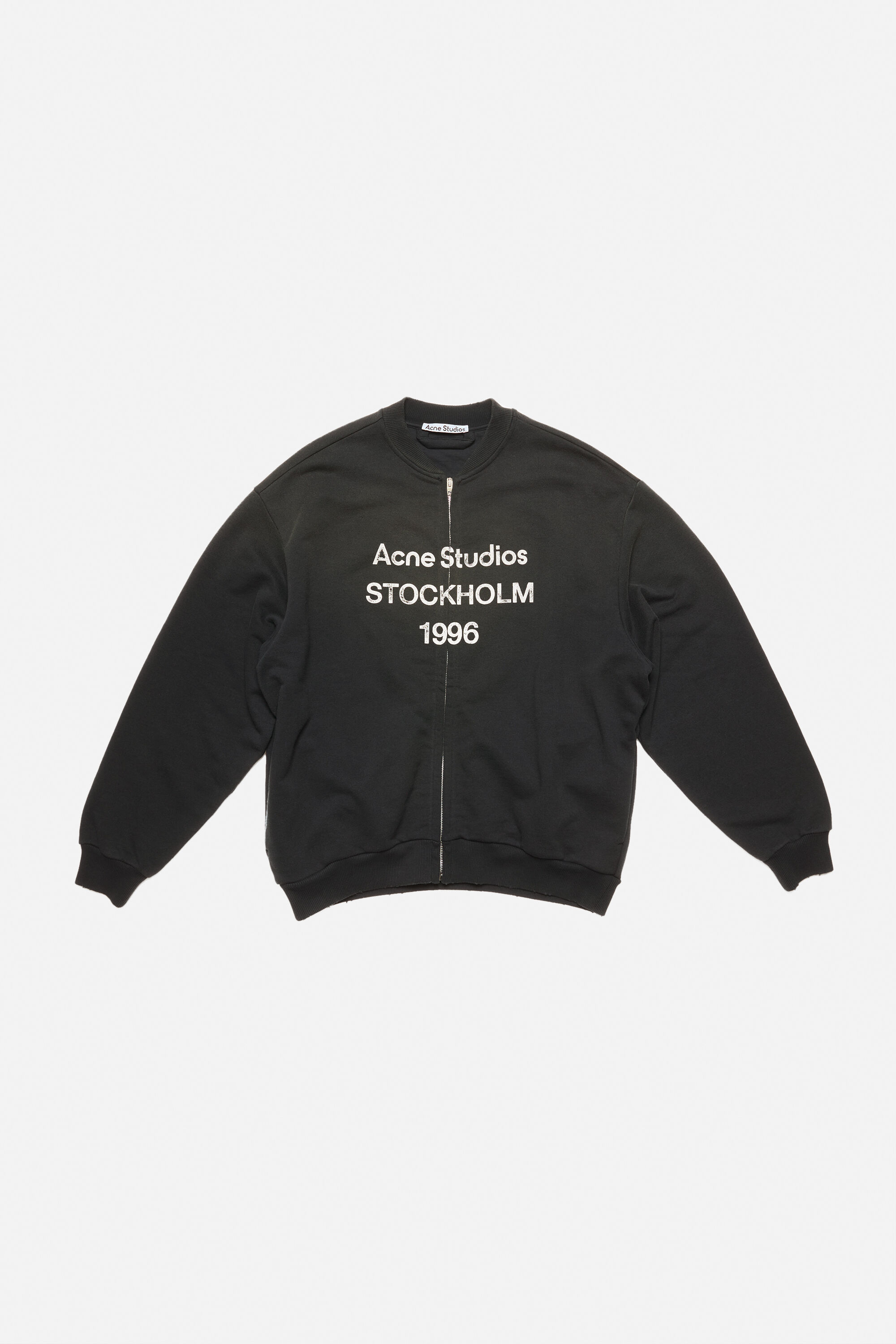 Acne Studios - Zip sweater logo - ブラック