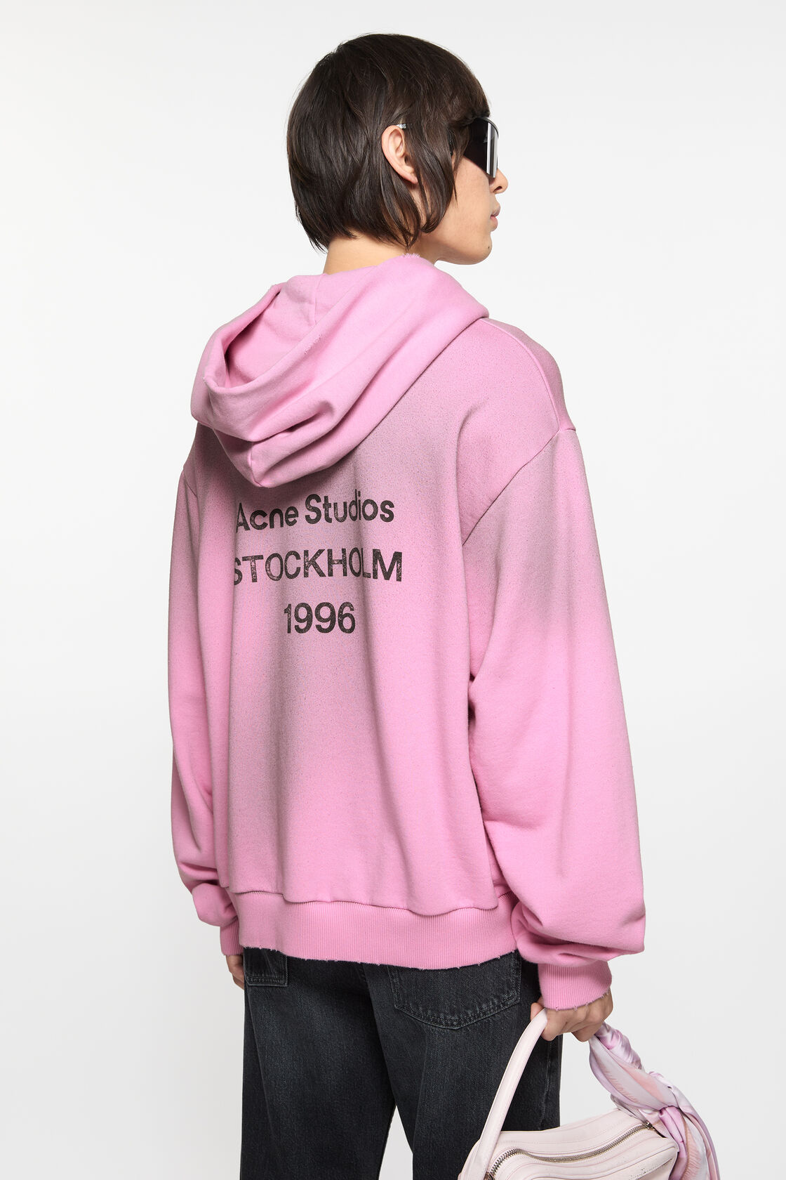 Acne Studios - Logo hooded sweater - Cotton candy pink