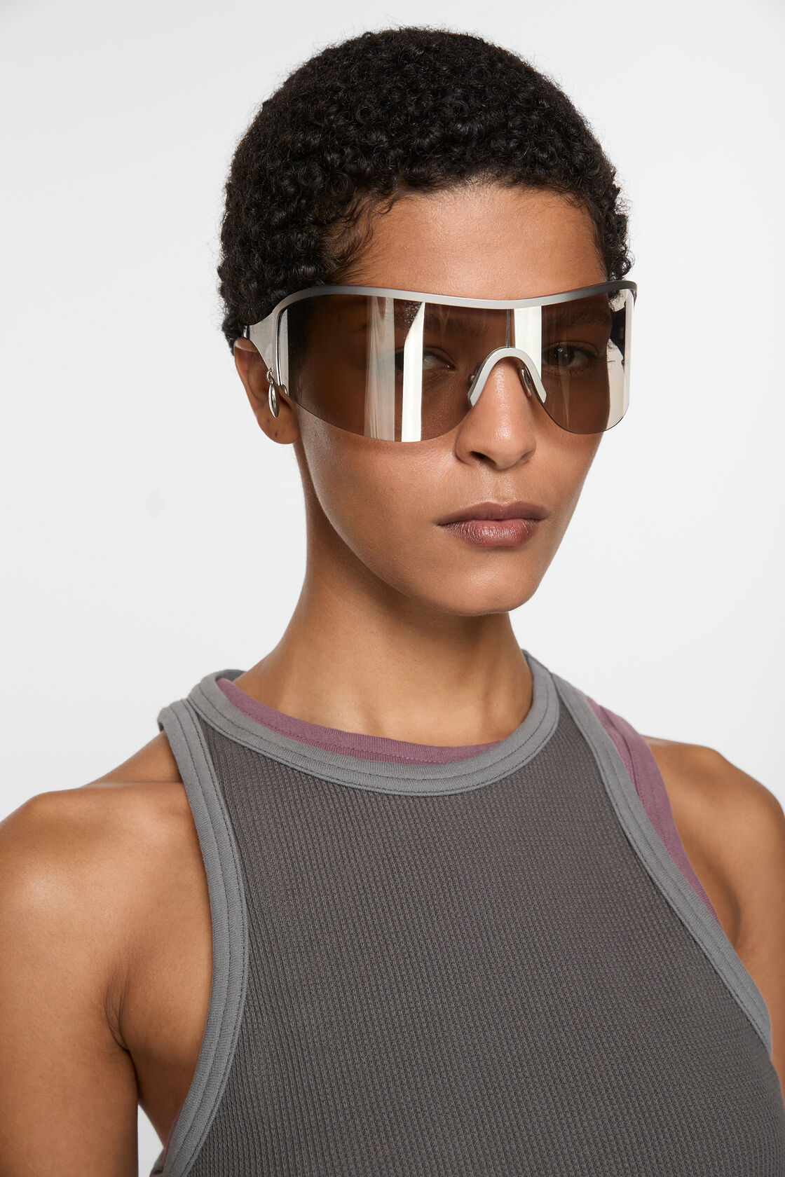 Acne Studios - Metal frame sunglasses - Silver/transparent