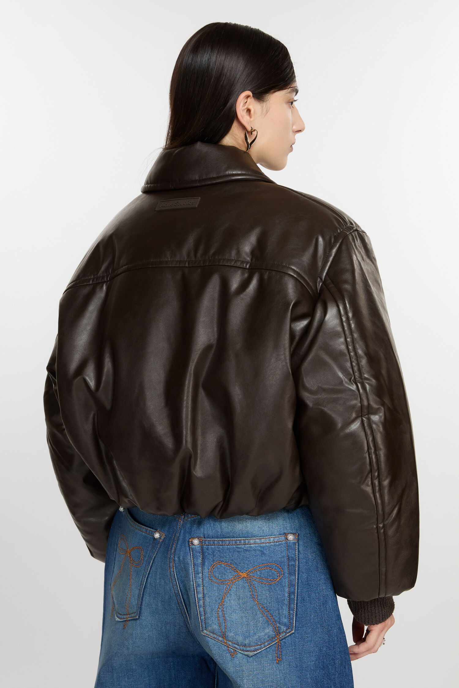 Acne Studios - Coated bomber jacket - Dark brown