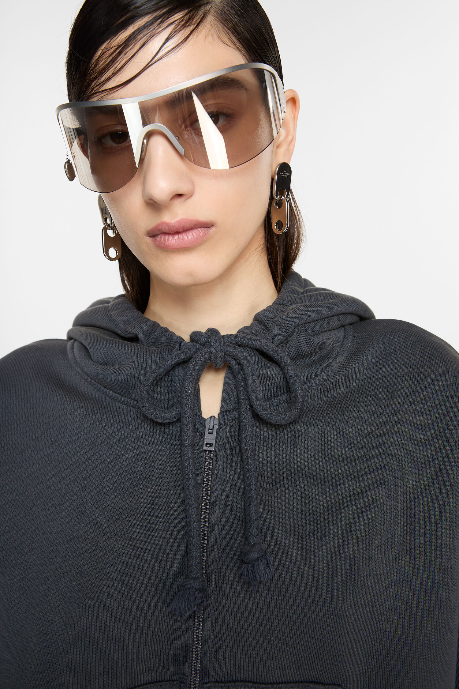 Acne Studios - Chain lock earring - Silver