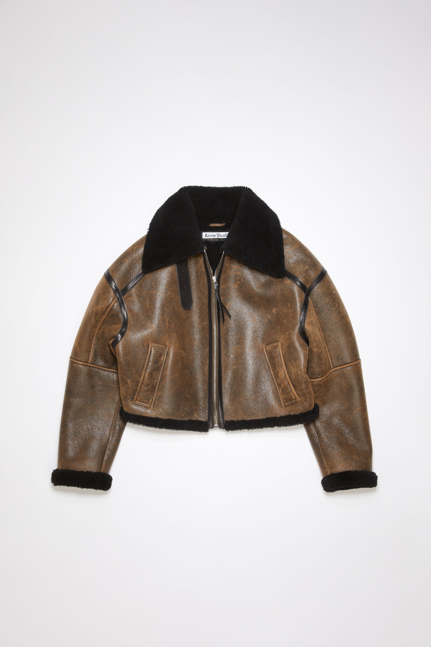 Acne Studios - Shearling jacket - Dark brown/black