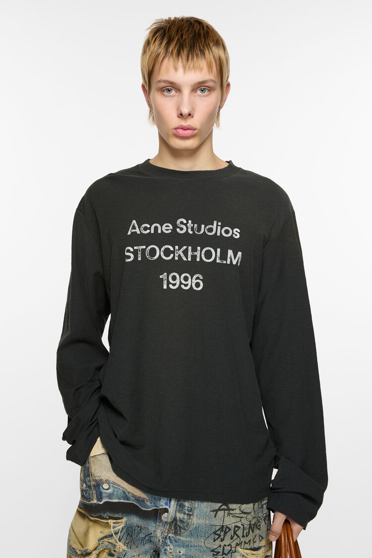 Acne Studios - Logo t-shirt - Relaxed fit - Faded black