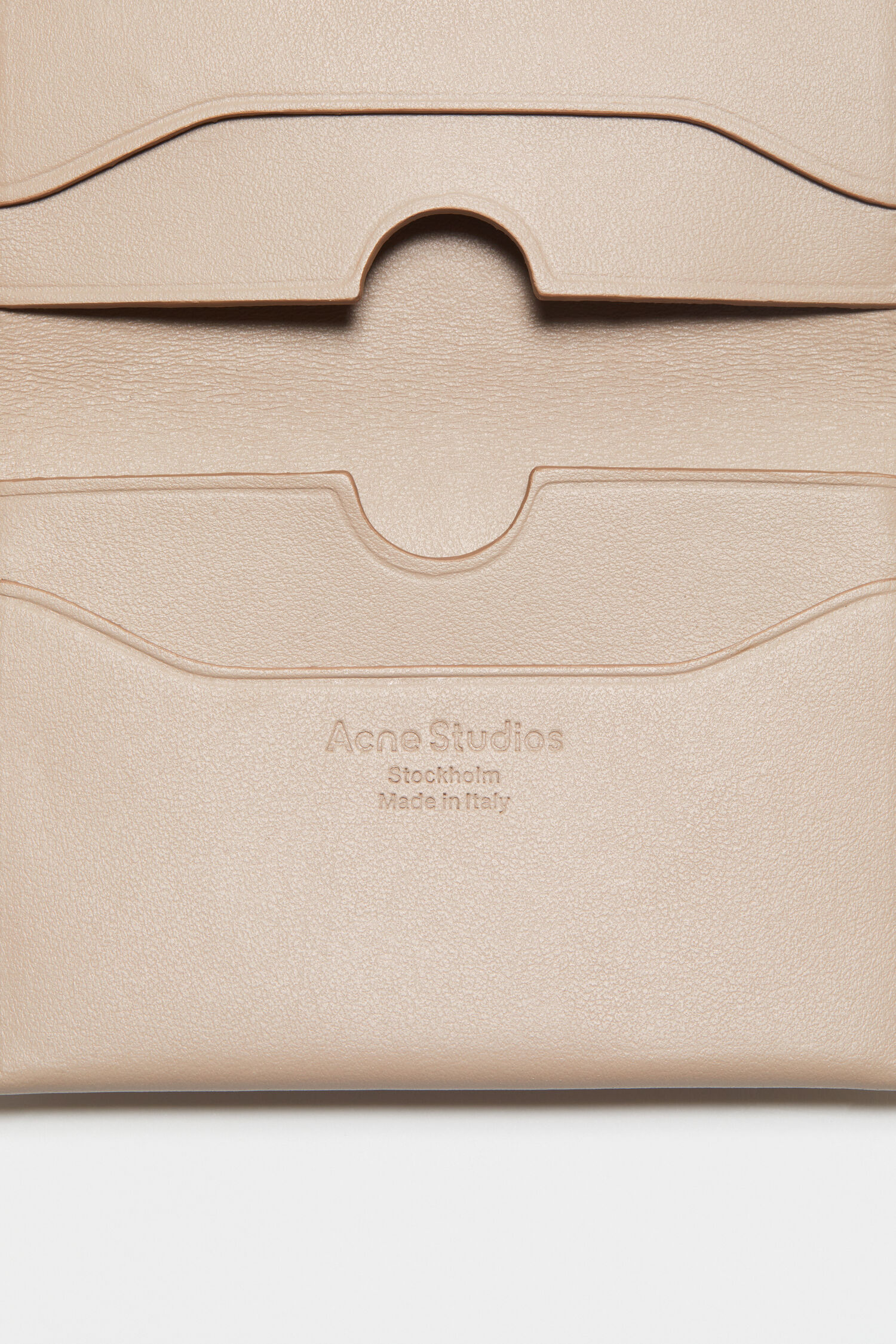 Acne Studios - Folded leather wallet - Taupe beige