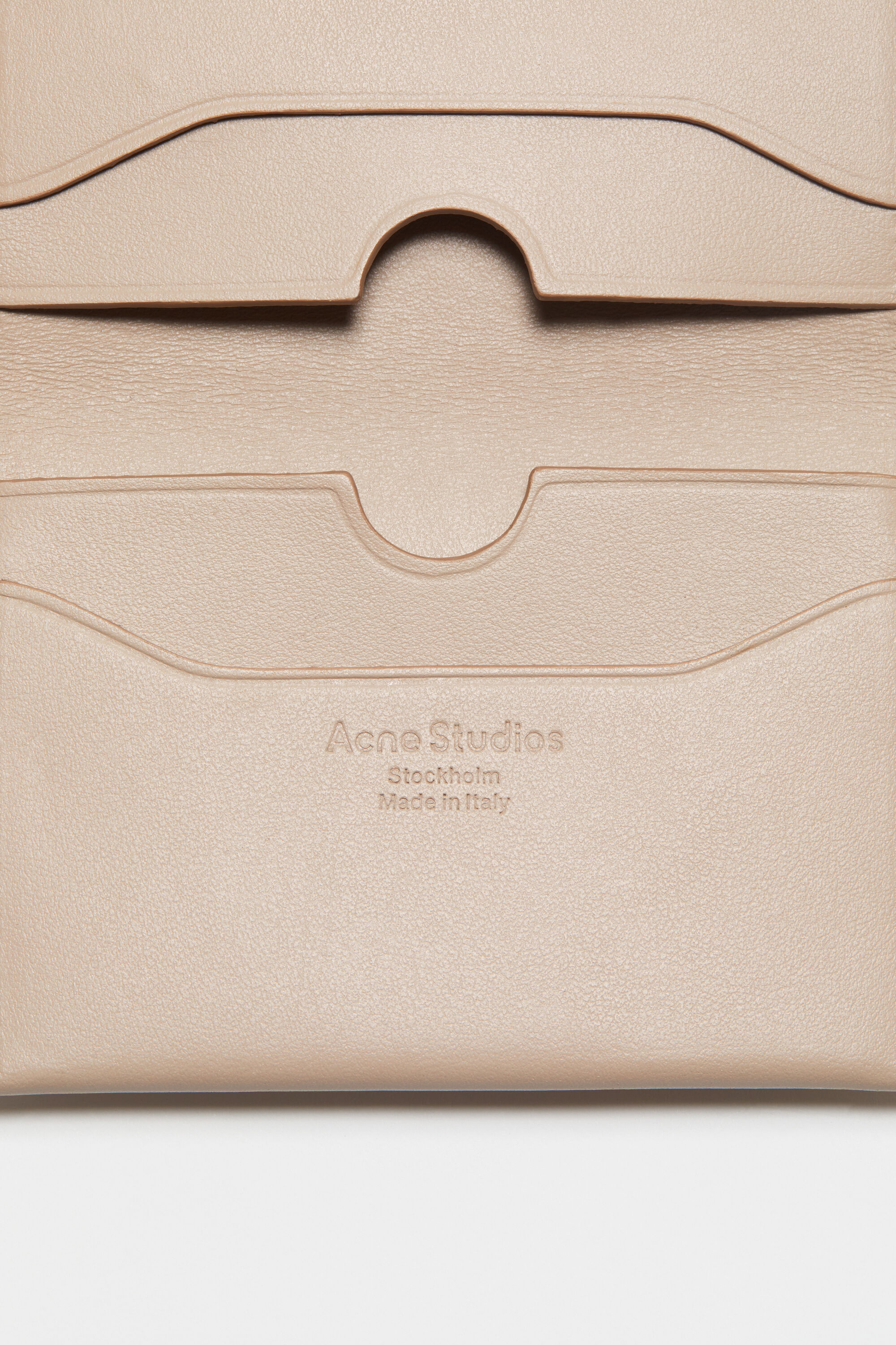 Acne Studios - Folded leather wallet - Taupe beige