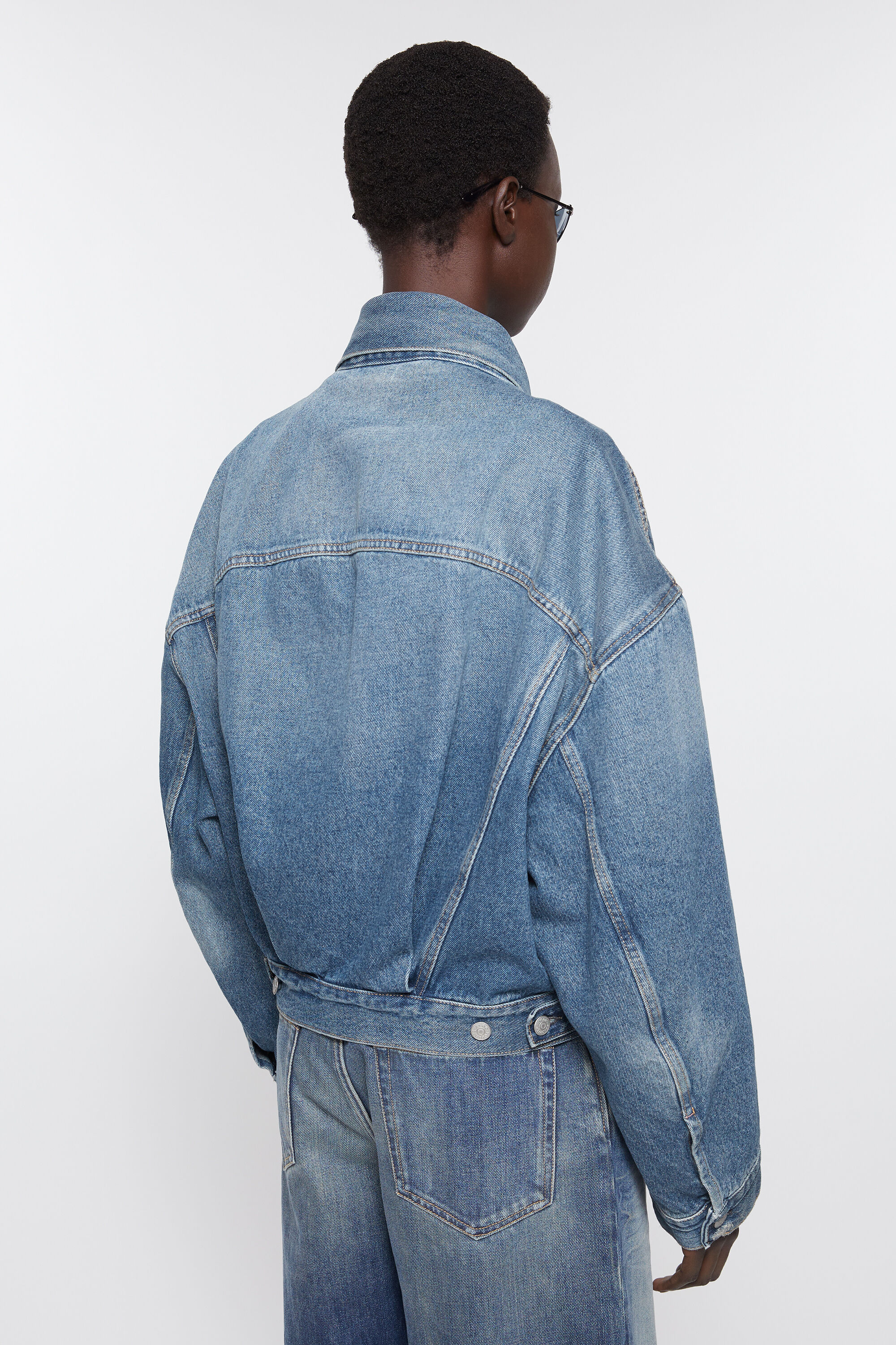 Acne Studios - Denim jacket - Relaxed cropped fit - Mid Blue