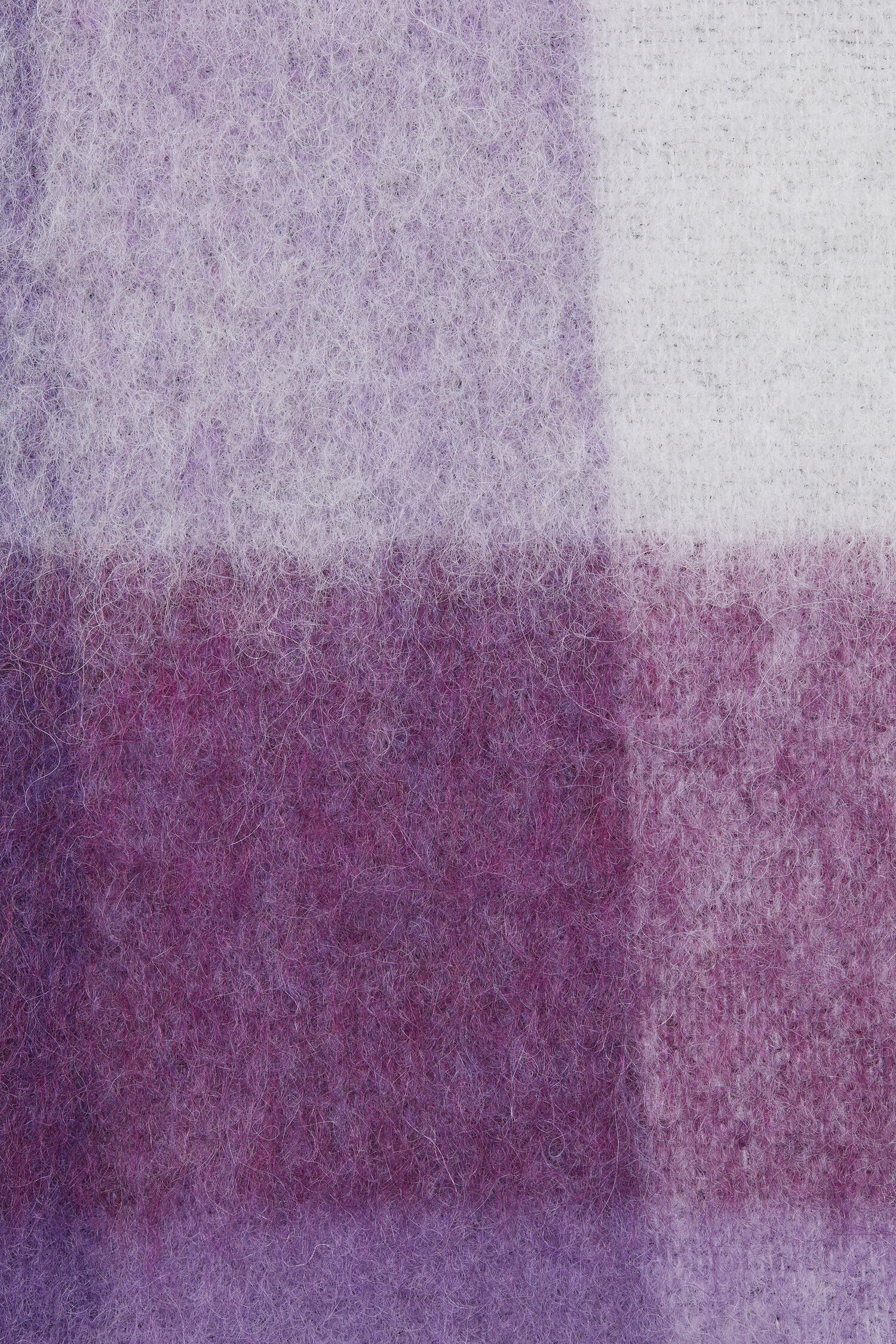 Acne Studios - Mohair checked scarf - Purple/white