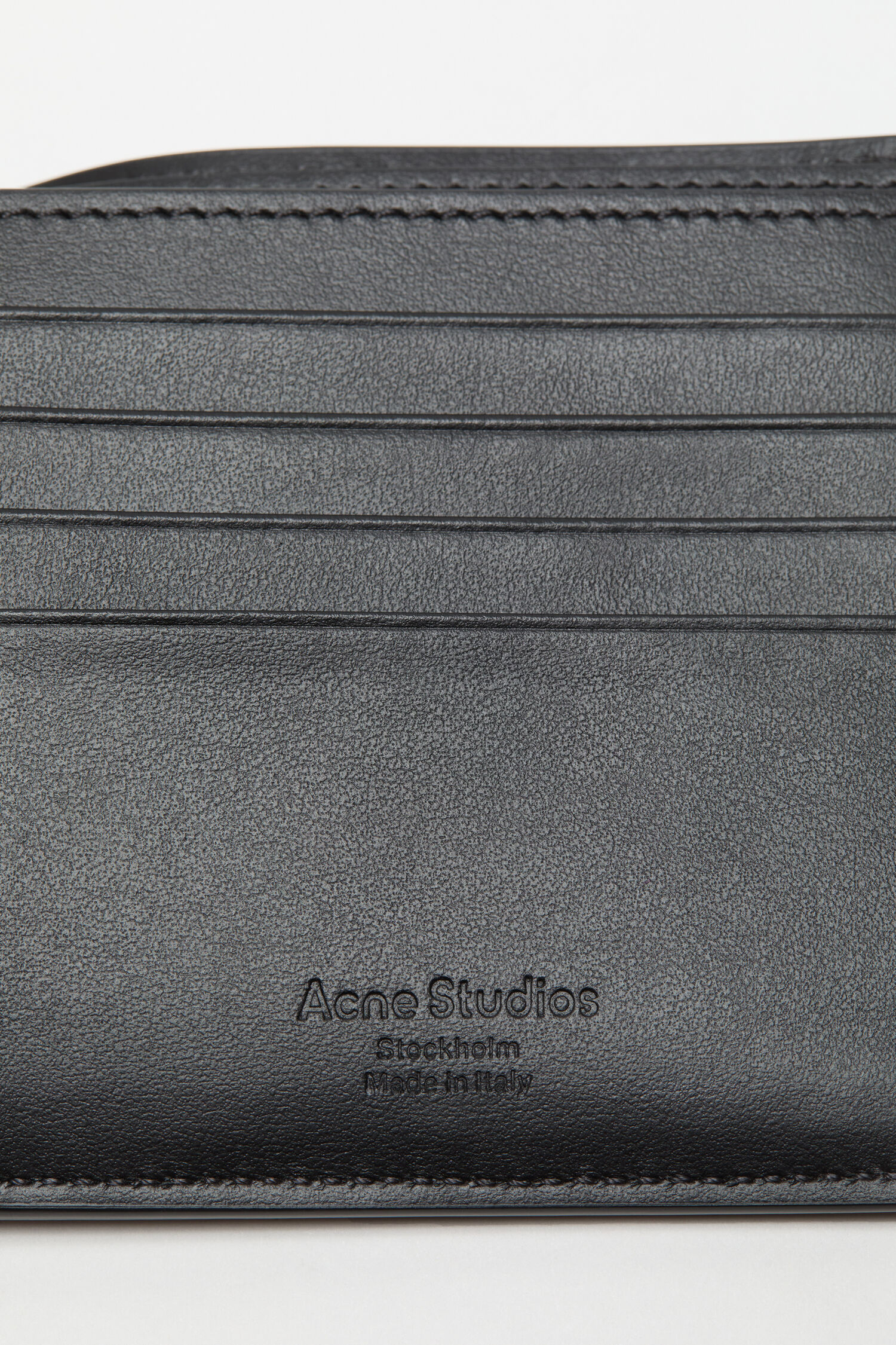 Acne Studios - Folded leather wallet - Dark brown