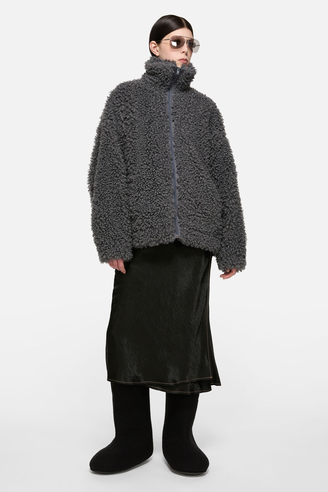 Acne Studios - Satin wrap skirt - Black