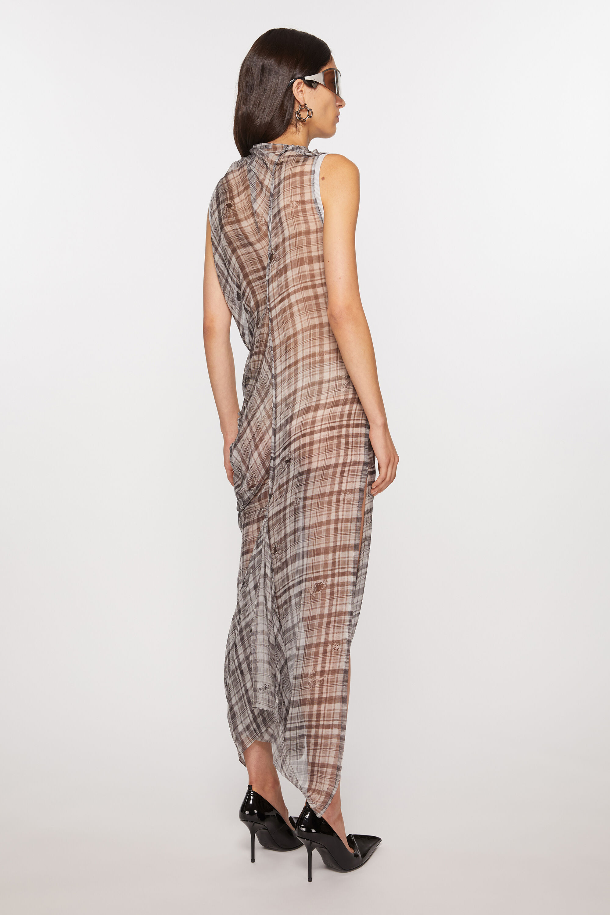 Acne Studios - Mesh check dress - Black