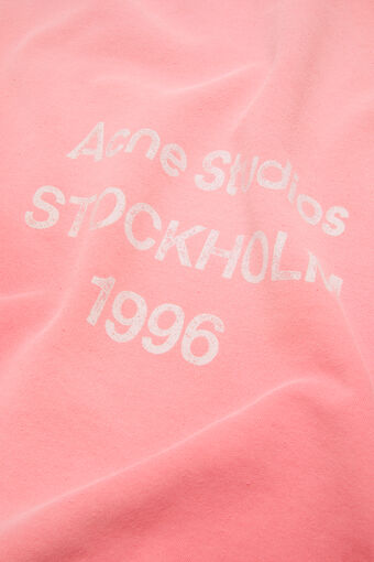 Acne Studios - Fleece logo hoodie - Tango pink