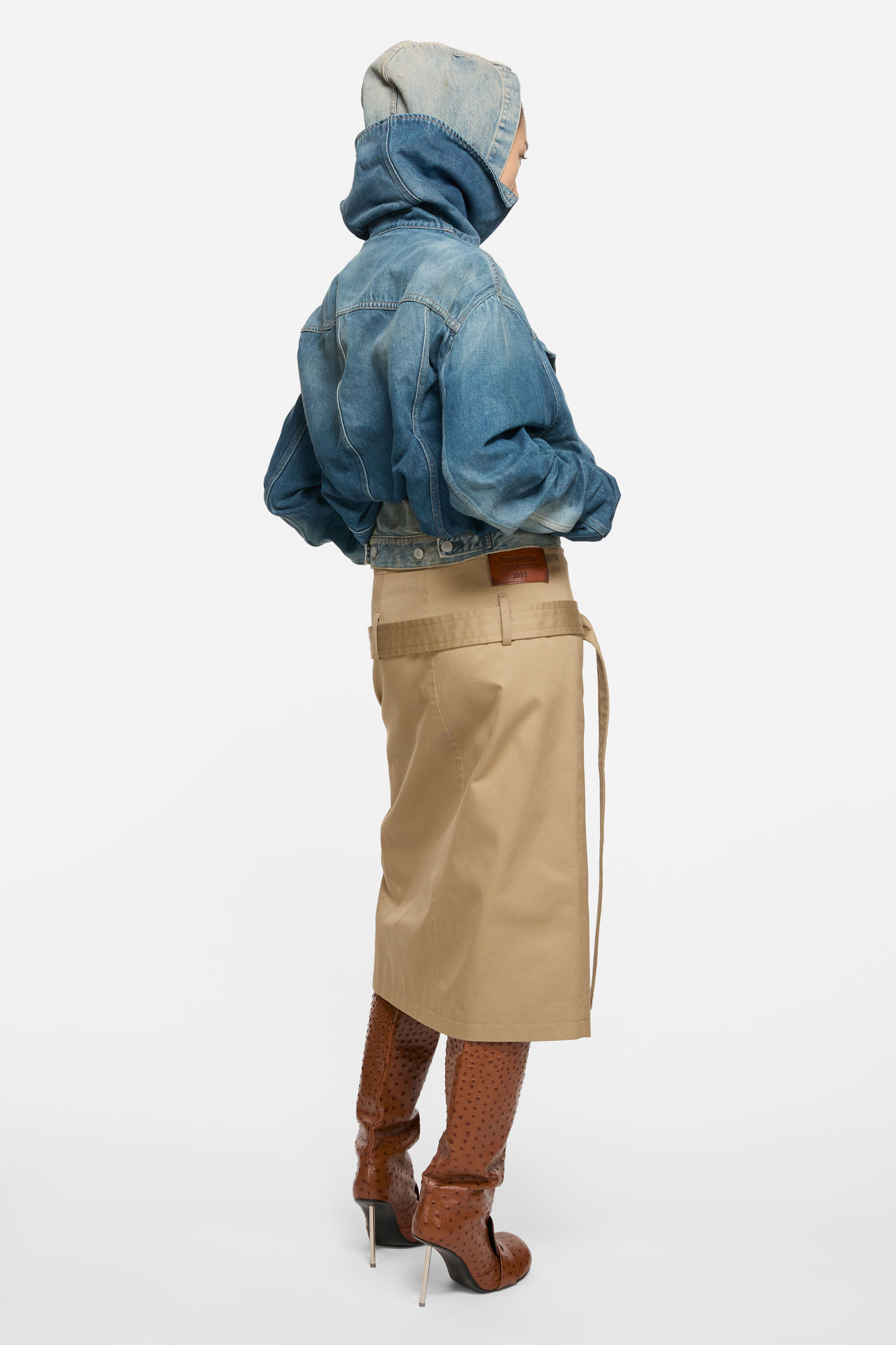 Acne Studios - Crinkled denim jacket - Mid Blue