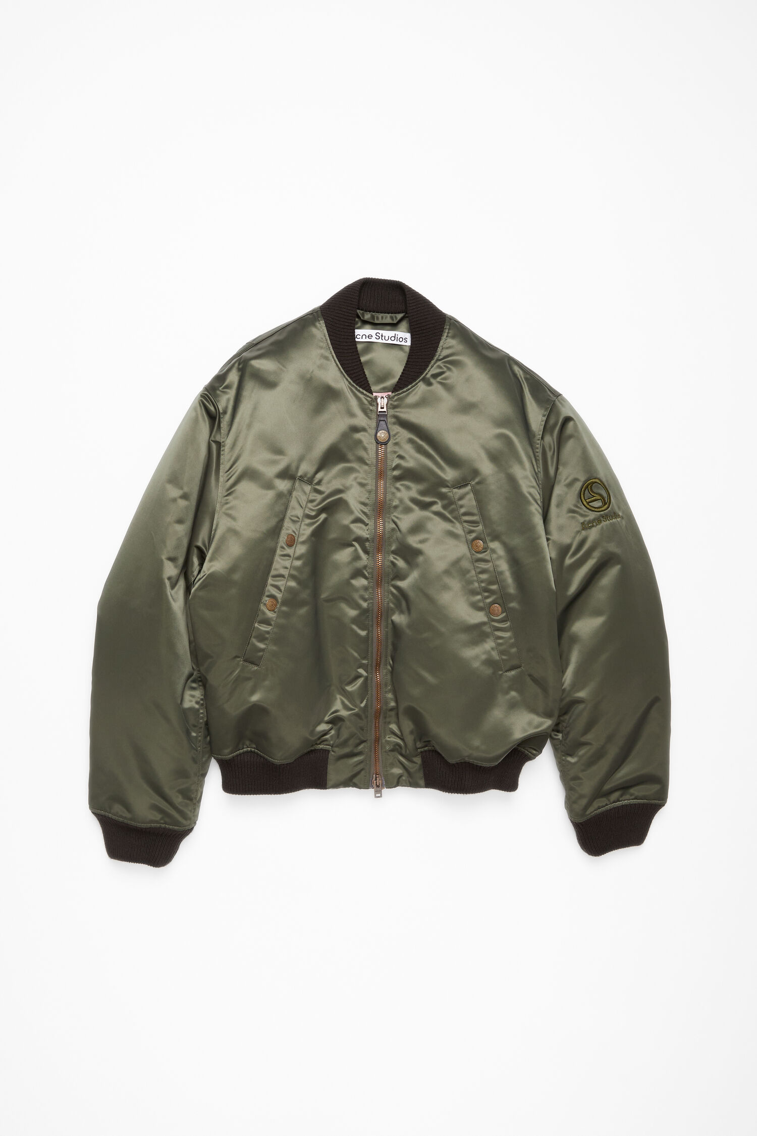 Acne Studios - Bomber jacket logogram - Military green