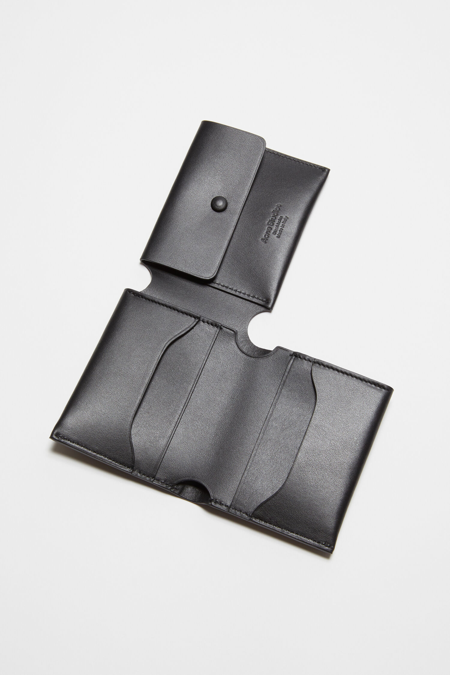 Acne Studios - Leather trifold wallet - Black