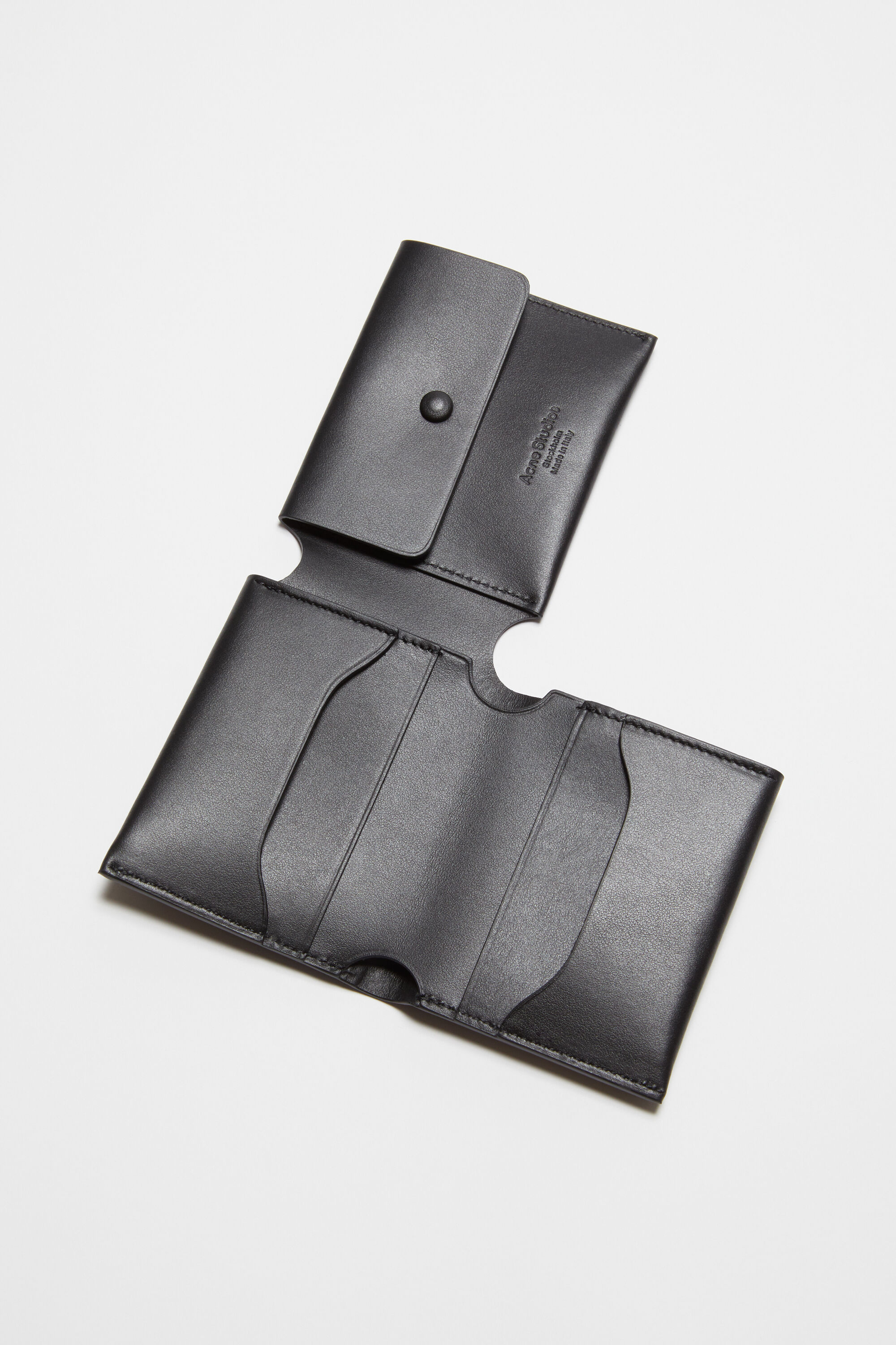 Acne Studios - Leather trifold wallet - Black