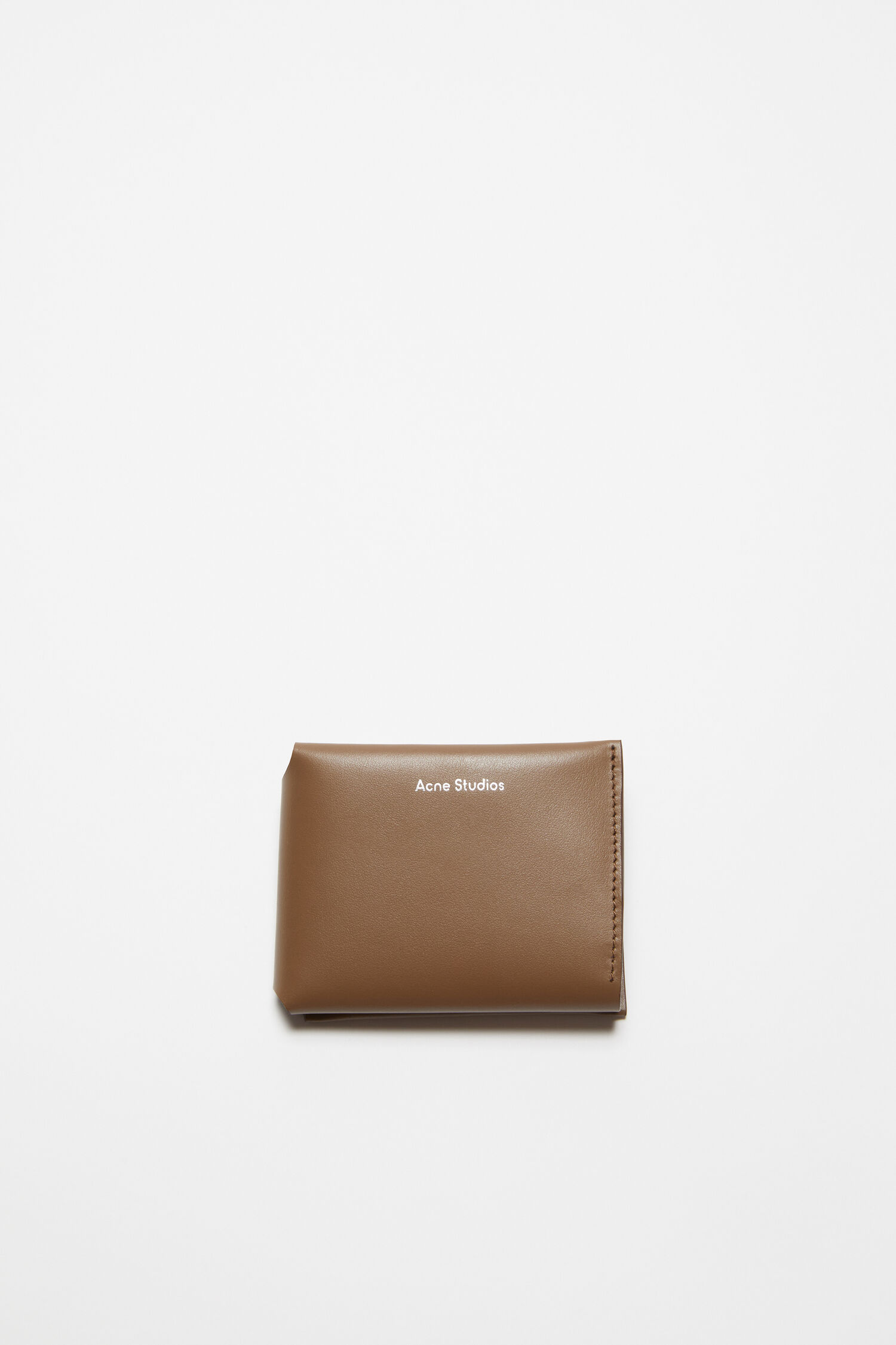 Acne Studios - Leather trifold wallet - Camel brown