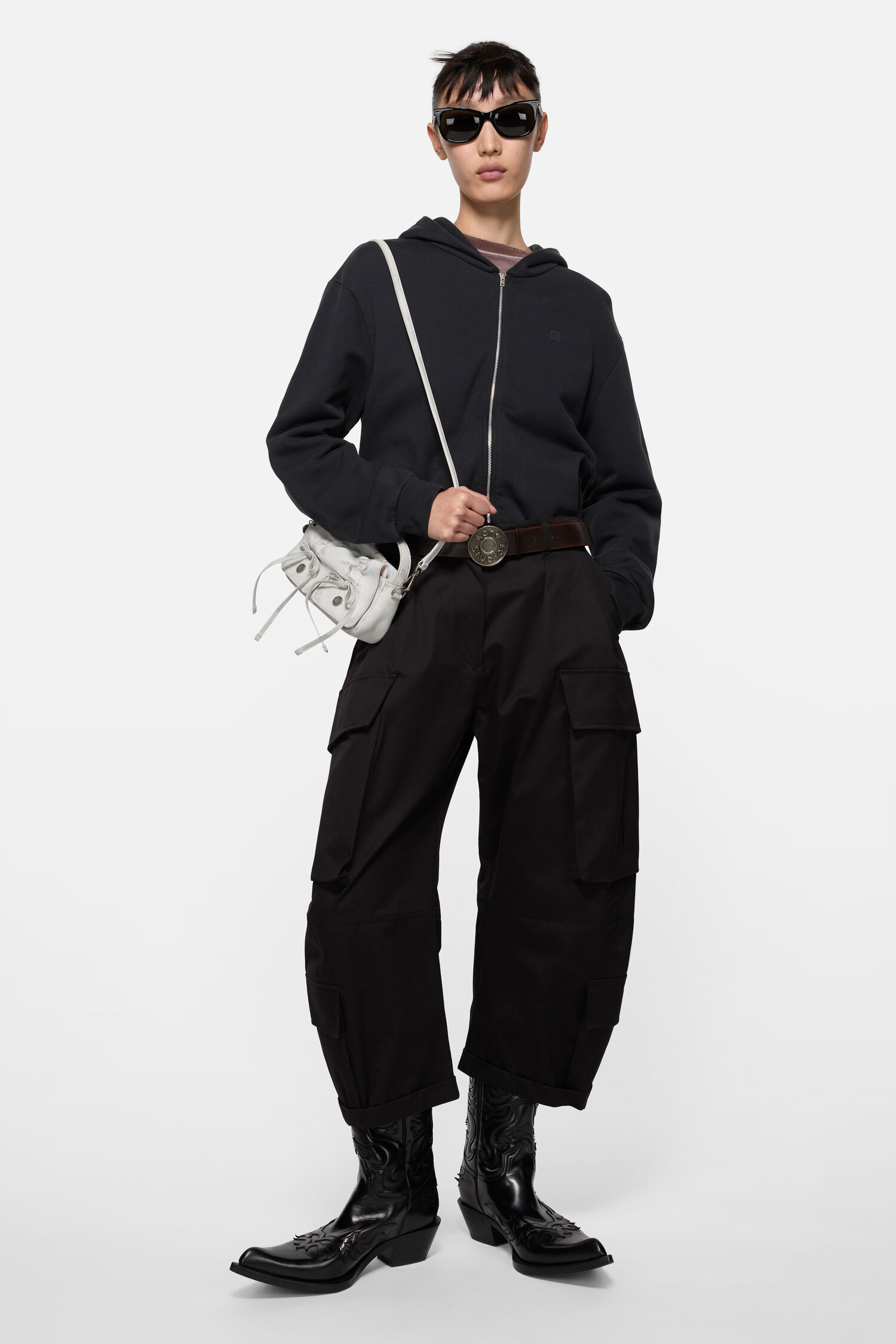 Acne Studios - Multipocket micro bag - White/grey