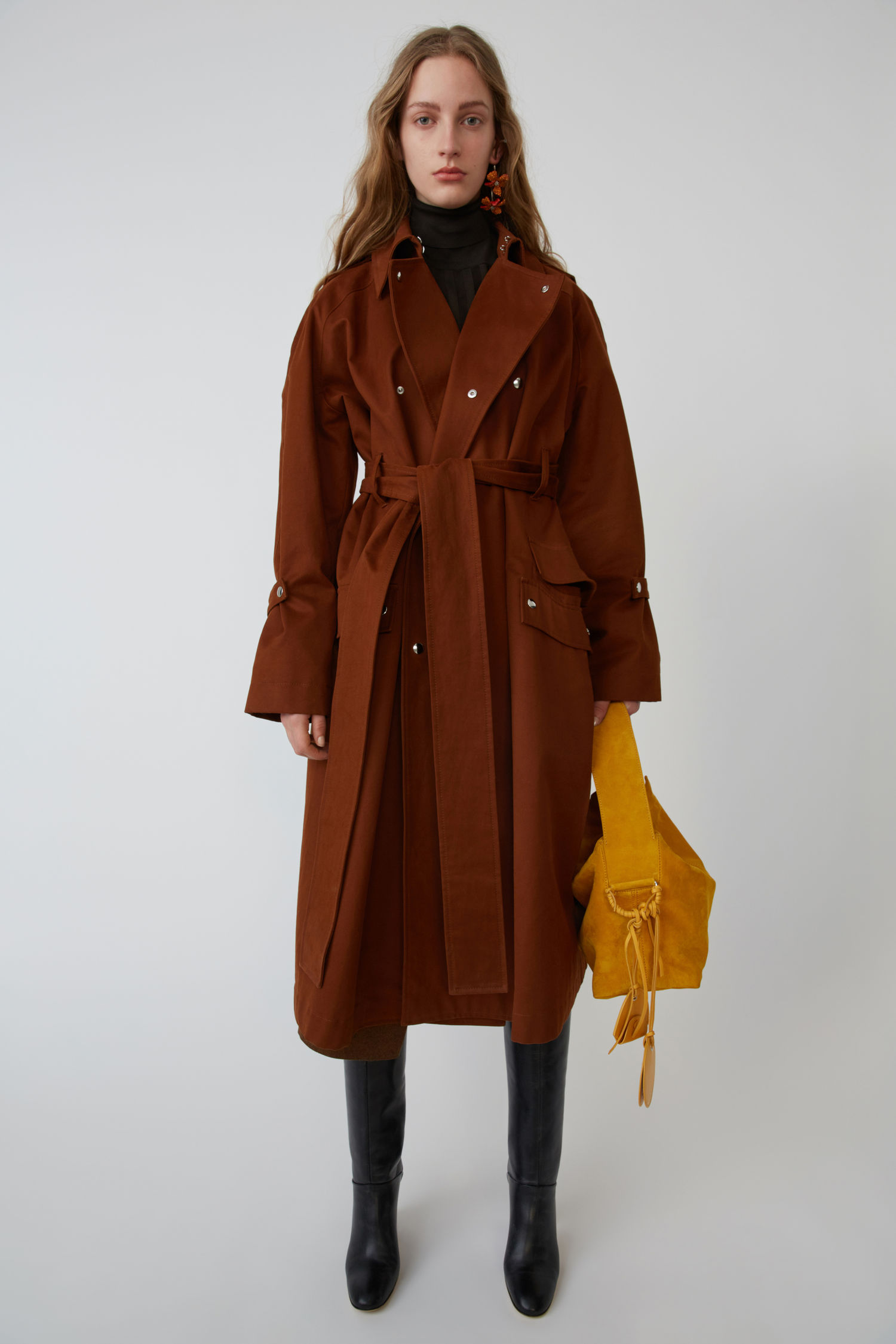 Acne Studios Classic Trench Coat Ginger Orange In Brown | ModeSens