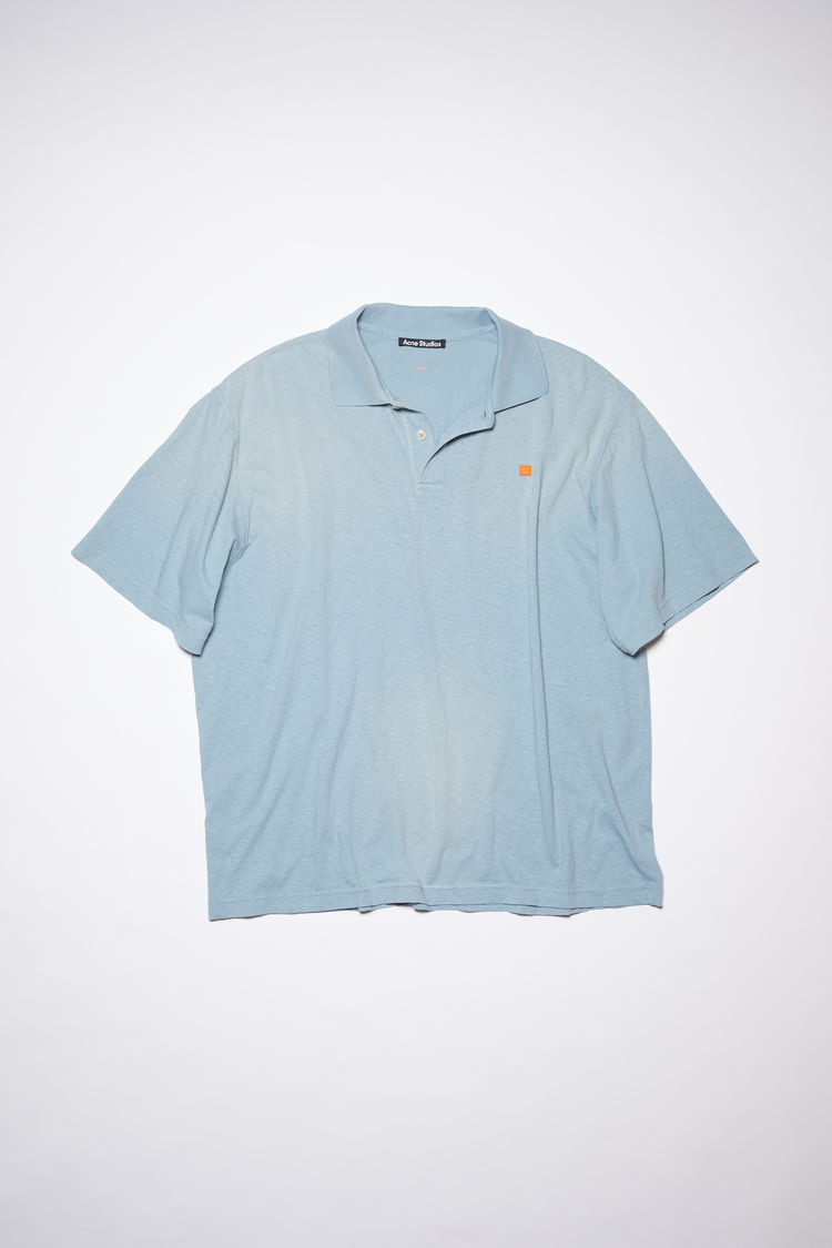 Acne Studios Fade Out Polo Shirt In Dusty Blue | ModeSens